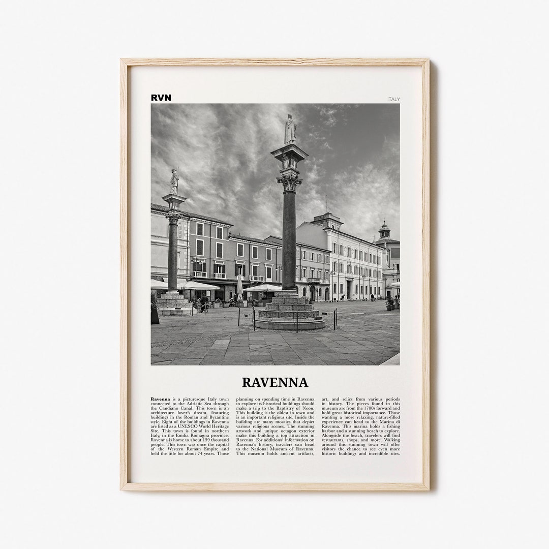 Ravenna Print Black and White, Ravenna Wall Art, Ravenna Poster ...