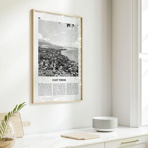East Timor Print Black and White, East Timor Wall Art, East Timor ...
