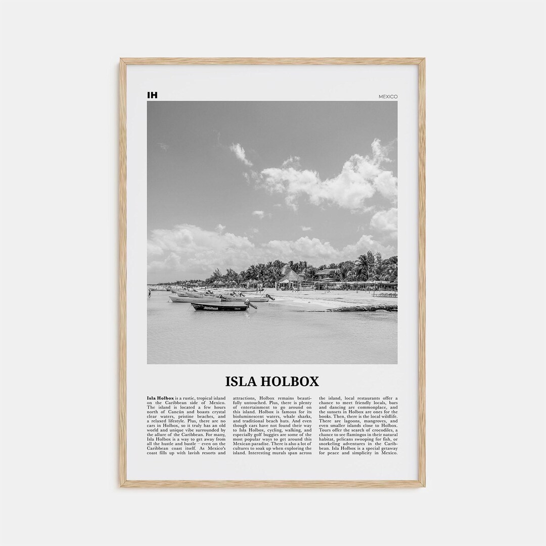 Isla Holbox Print Schwarzweiß, Isla Holbox Wandkunst, Isla Holbox ...