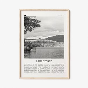 Lake George Print Black and White, Lake George Wall Art, Lake George ...