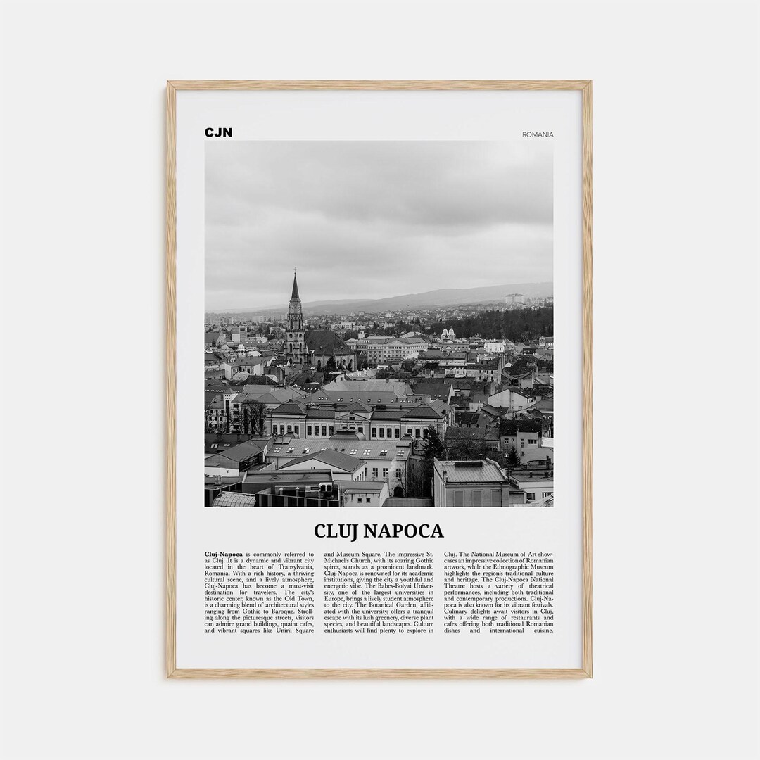 Cluj Napoca Print Black and White, Cluj Napoca Wall Art, Cluj Napoca ...