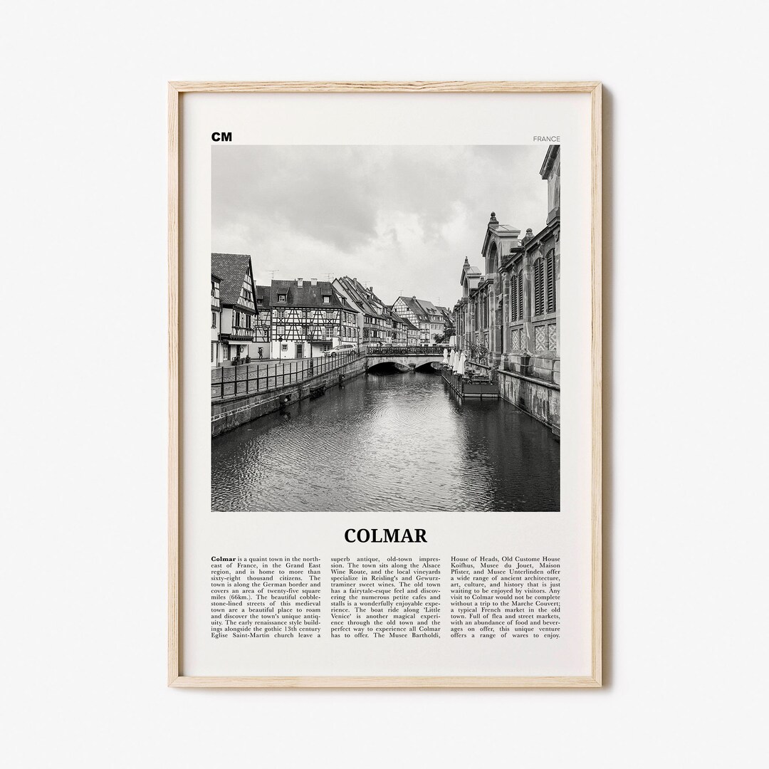 Colmar Print Black and White, Colmar Wall Art, Colmar Poster, Colmar ...