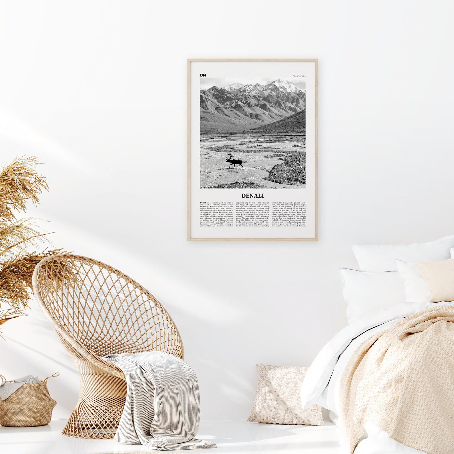 Denali Print Black and White Denali Wall Art Denali Poster - Etsy