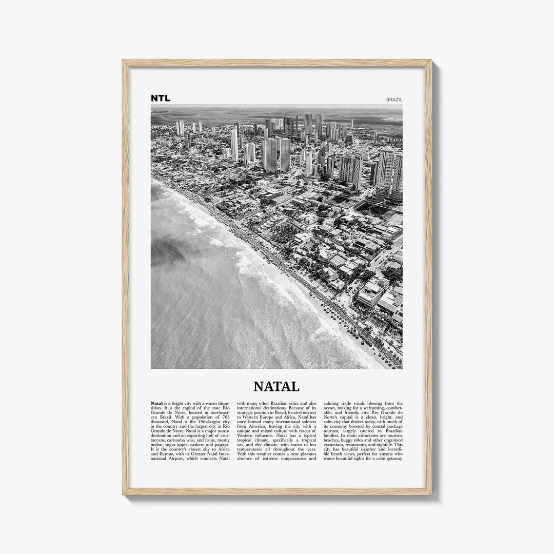 Natal Print Black and White, Natal Wall Art, Natal Poster, Natal Photo ...