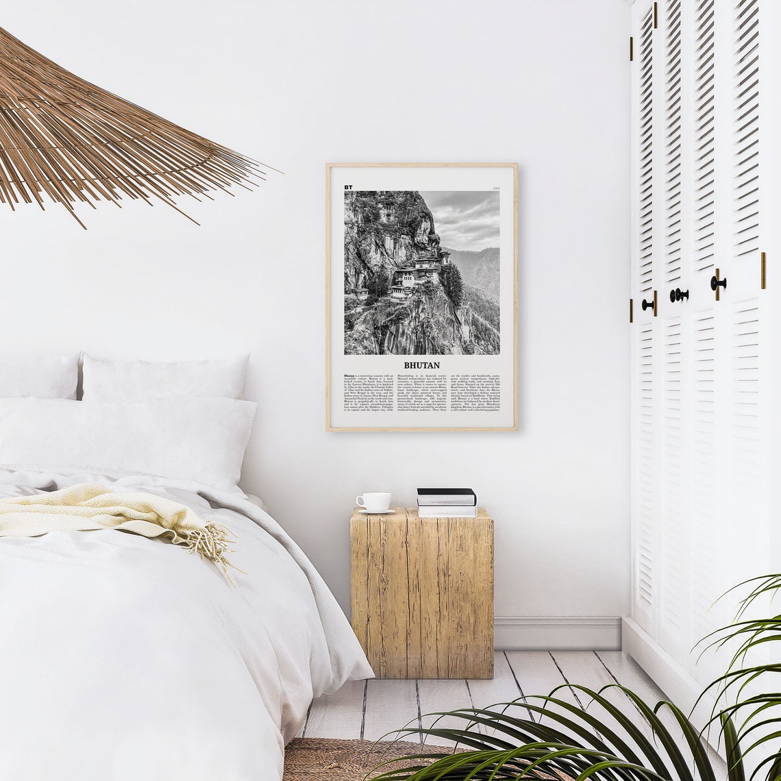 Bhutan Print Black and White Bhutan Wall Art Bhutan Poster - Etsy