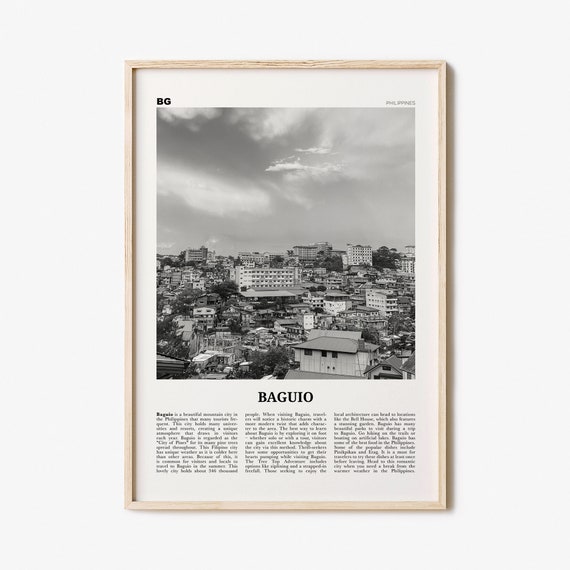 Baguio Print Black and White Baguio Wall Art Baguio Poster - Etsy
