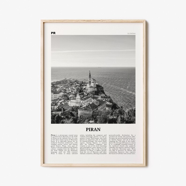 Piran Print Black and White Piran Wall Art Piran Poster - Etsy