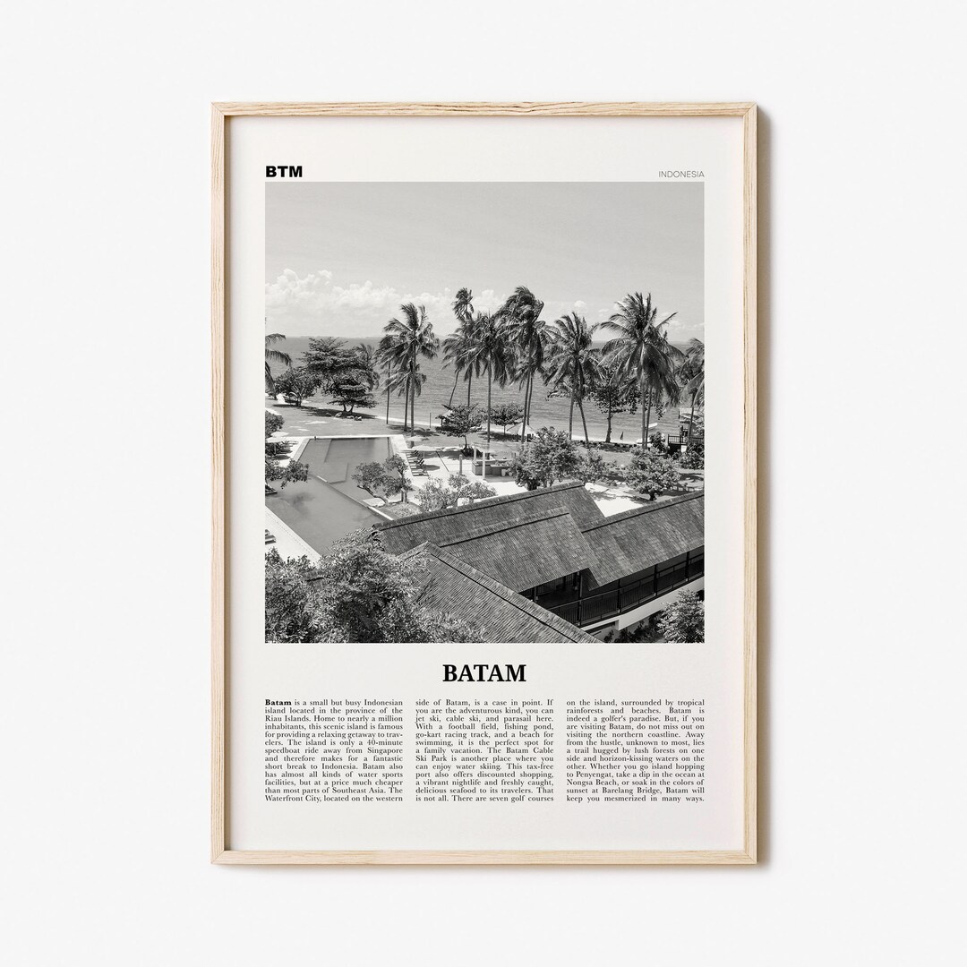 Batam Print Black and White, Batam Wall Art, Batam Poster, Batam Photo ...