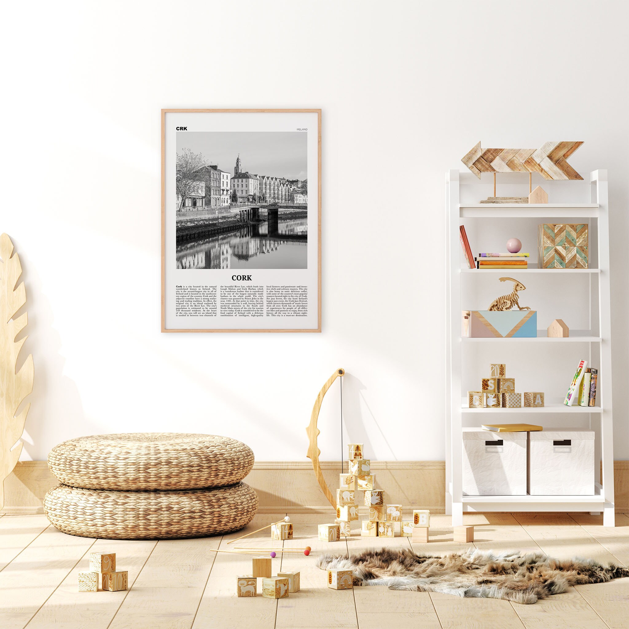 Cork Print Black and White Cork Wall Art Cork Poster Cork | Etsy