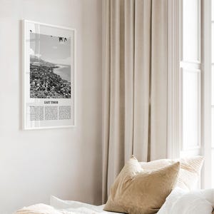 East Timor Print Black and White, East Timor Wall Art, East Timor ...