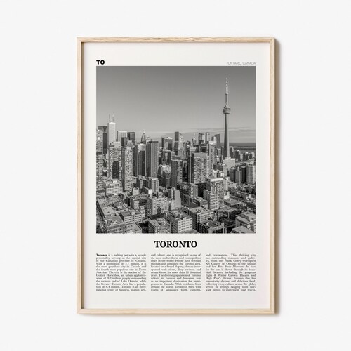 Toronto Skyline Poster Toronto Ontario Canada City Art - Etsy Canada