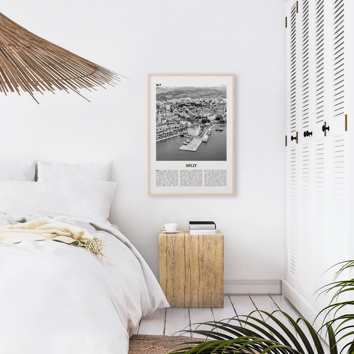 Split Print Black and White Split Wall Art Split Poster | Etsy