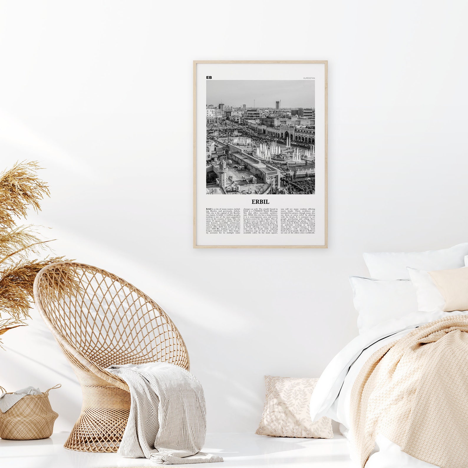 Erbil Print Black and White Erbil Wall Art Erbil Poster - Etsy