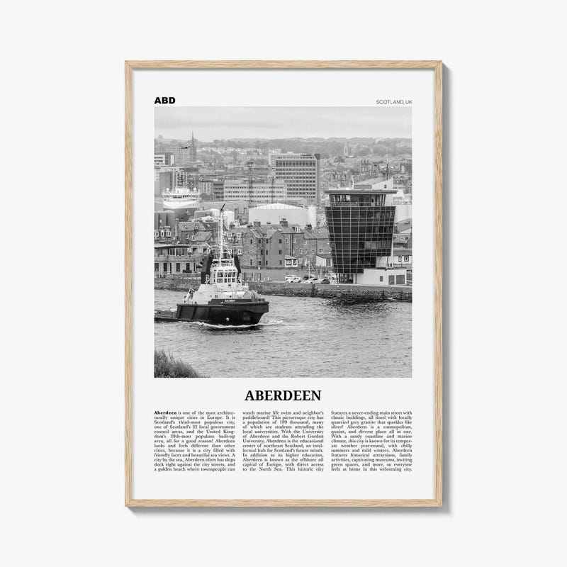Aberdeen Map Art - Etsy UK
