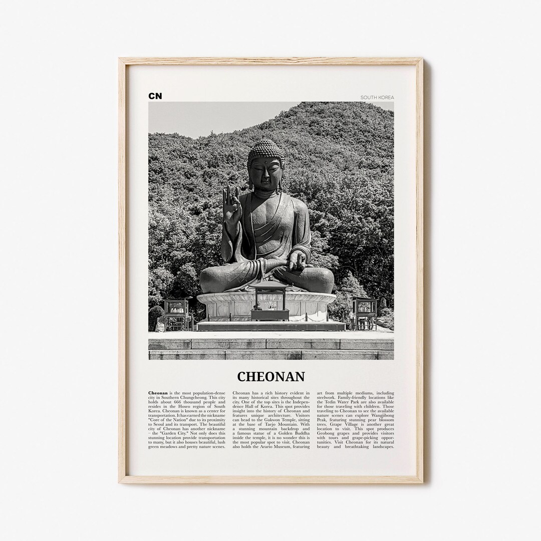 Cheonan Print Black and White Cheonan Wall Art Cheonan - Etsy