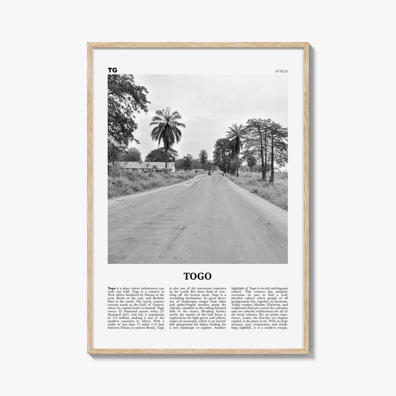Togo Map Poster - Etsy