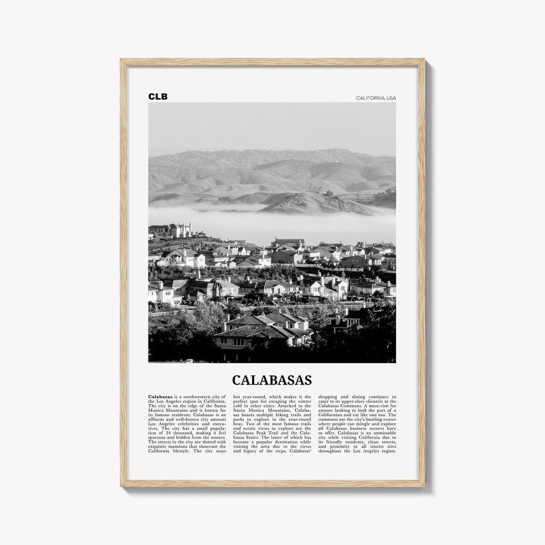 Calabasas Black and White Photography Print: California Wall Art - Etsy