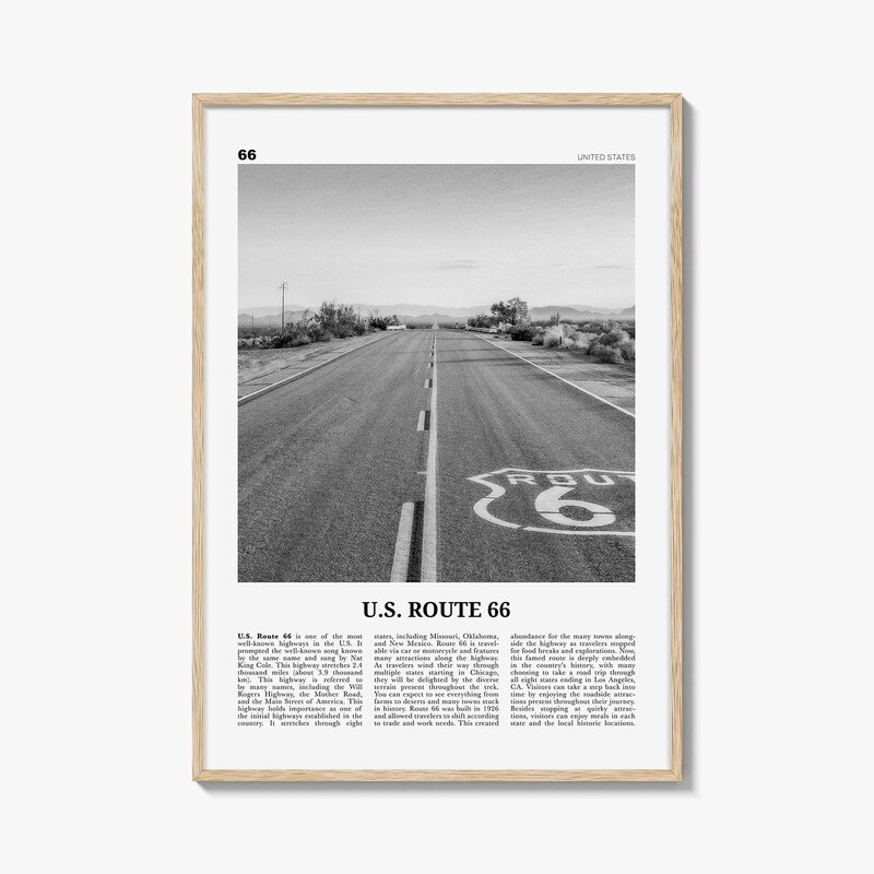 Route 66 Map - Etsy