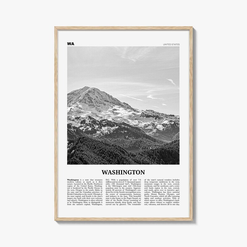 Washington State Art - Etsy