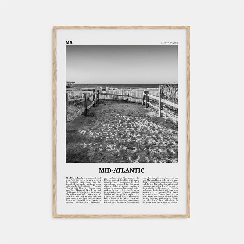 Mid Atlantic Map - Etsy