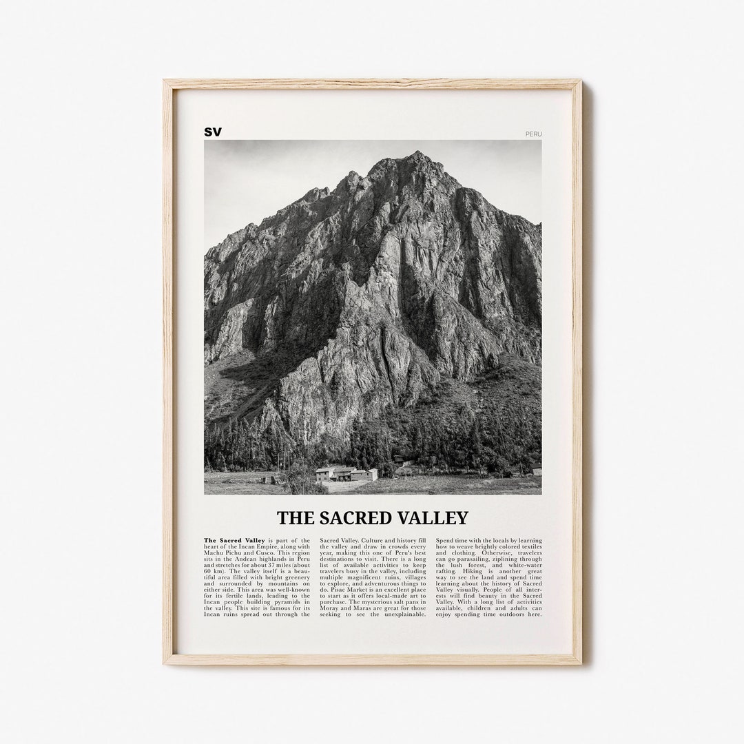 Das Heilige Tal Poster Schwarzweiß, Das Heilige Tal Wand Kunst, Das ...