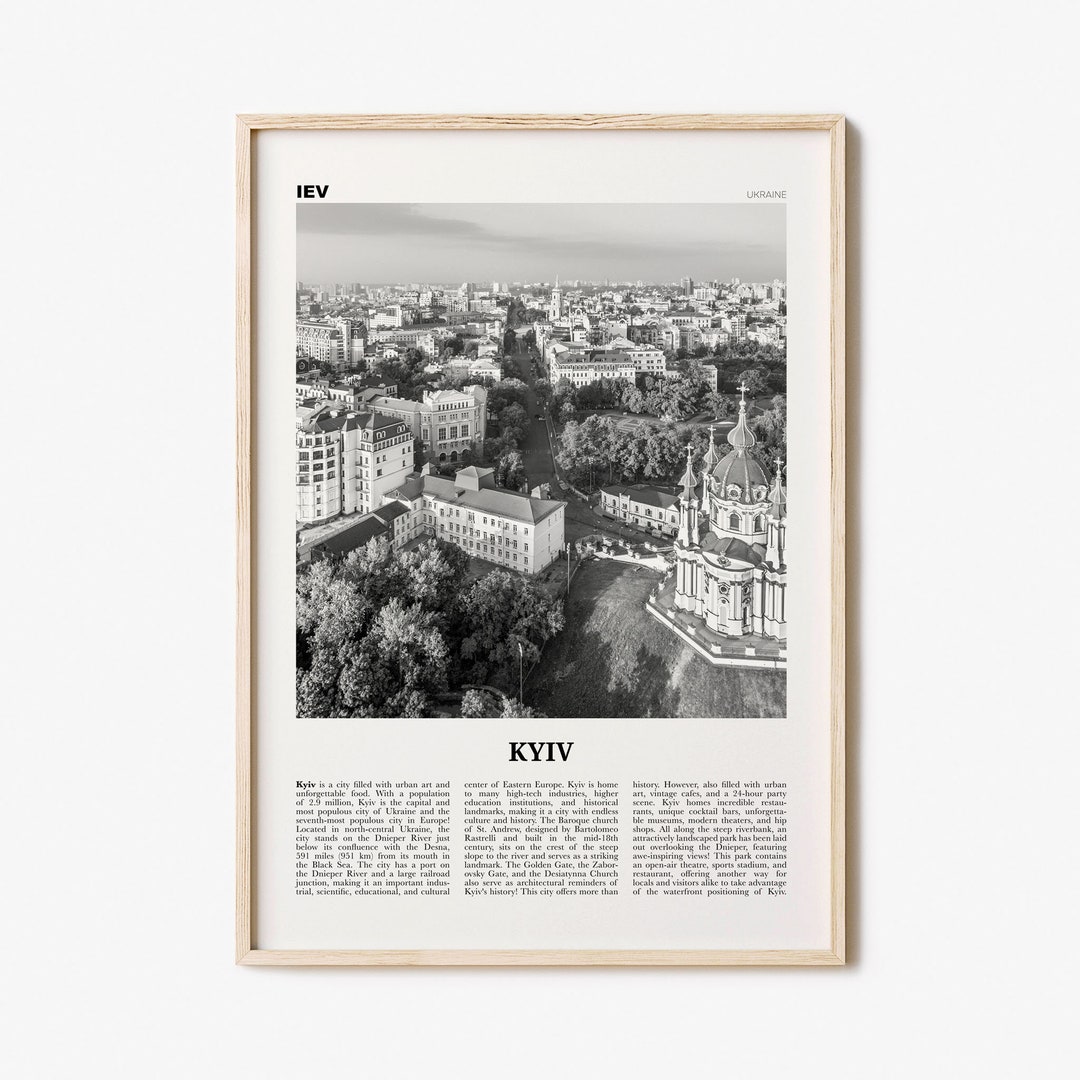 Kyiv Print Black and White No 1, Kyiv Wall Art, Kyiv Poster, Kiev Photo ...