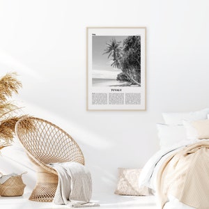 Tuvalu Print Black and White Tuvalu Wall Art Tuvalu Poster - Etsy