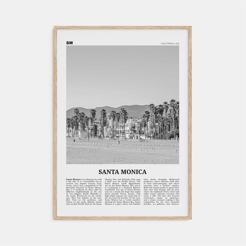 Santa Monica Poster - Etsy