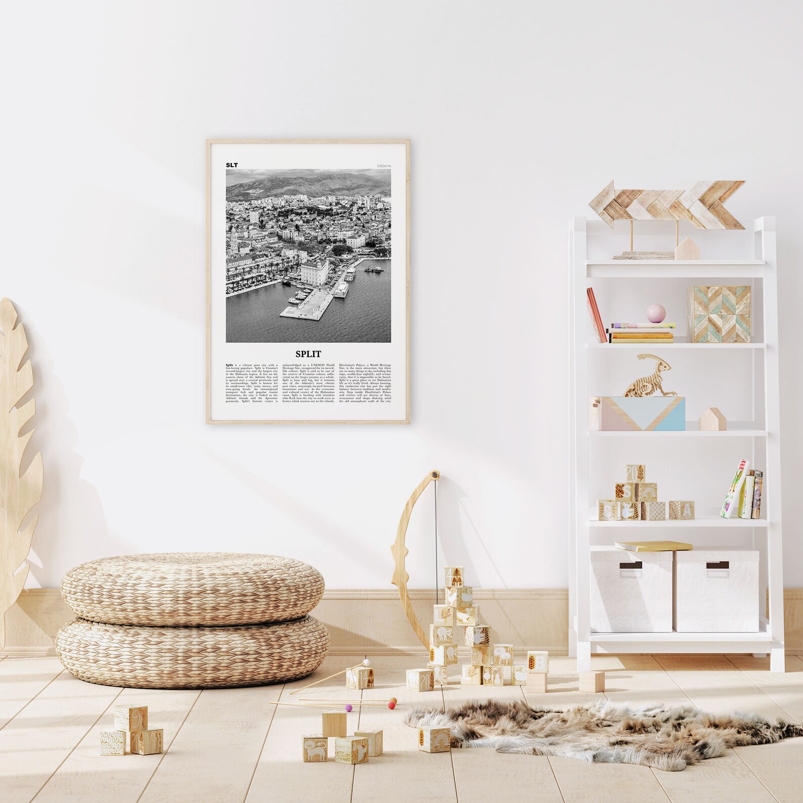 Split Print Black and White Split Wall Art Split Poster | Etsy