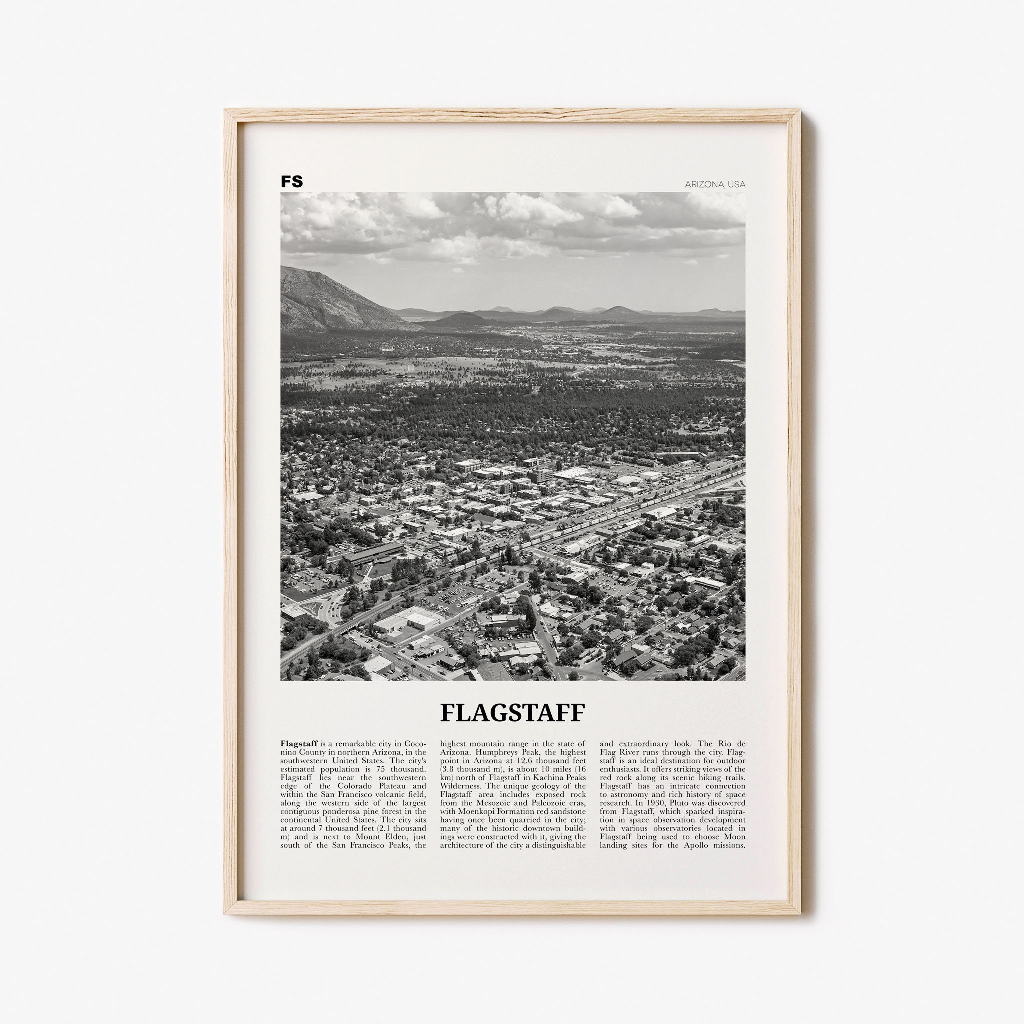 Flagstaff Print Black and White Flagstaff Wall Art Flagstaff - Etsy