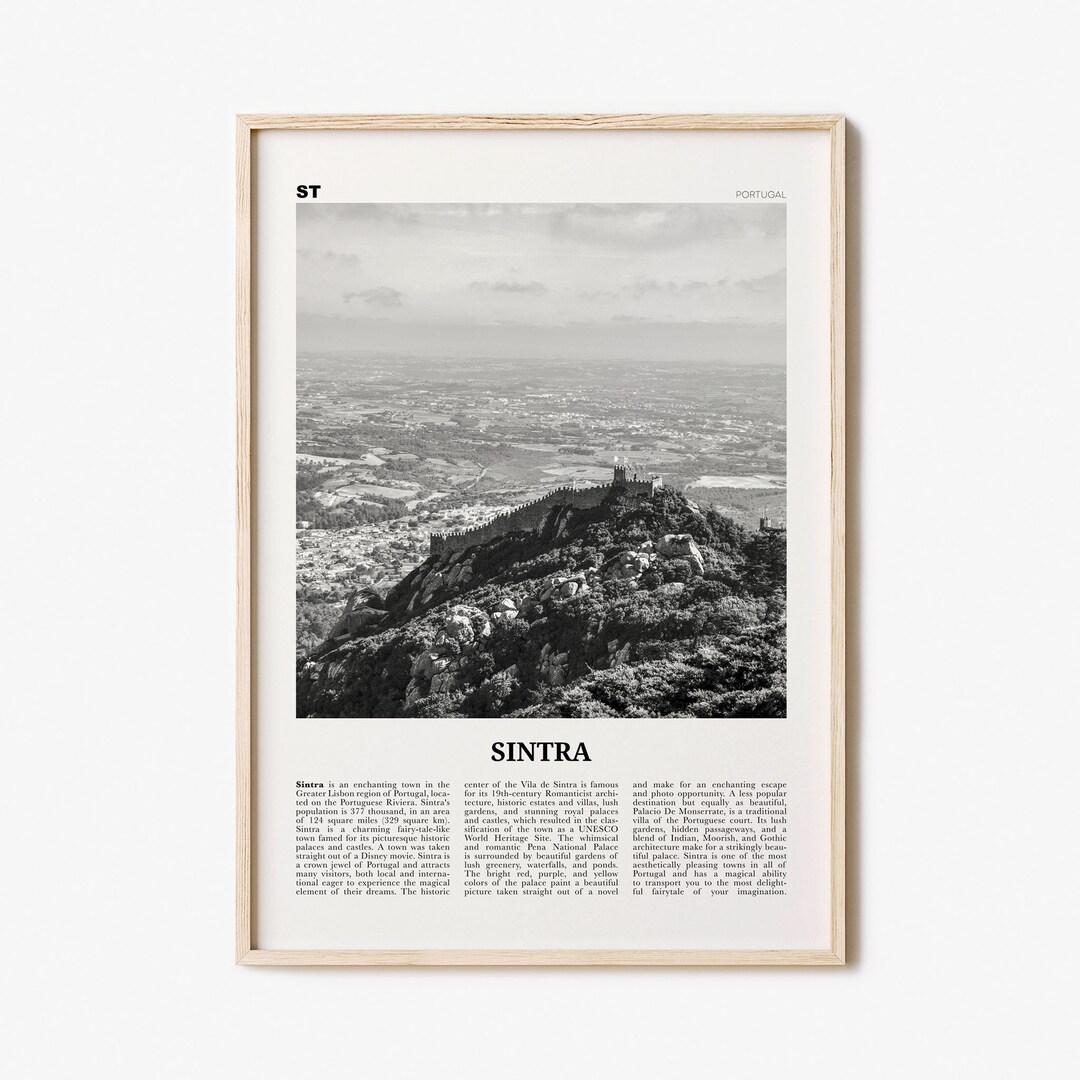 Sintra Print Black and White, Sintra Wall Art, Sintra Poster, Sintra ...