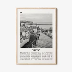 Whitby Print Black and White, Whitby Wall Art, Whitby Poster, Whitby ...