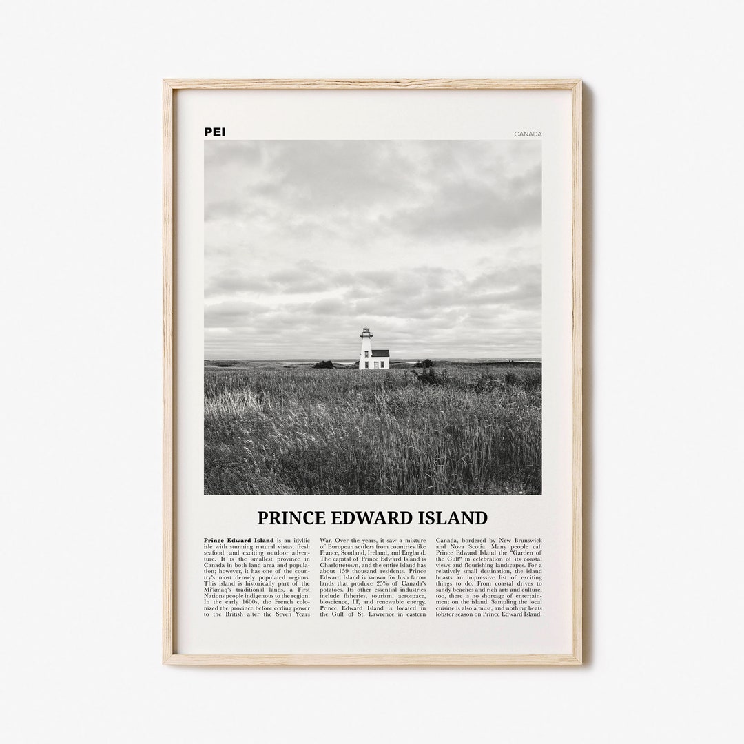 Prince Edward Island Print Black and White, Prince Edward Island Wall ...