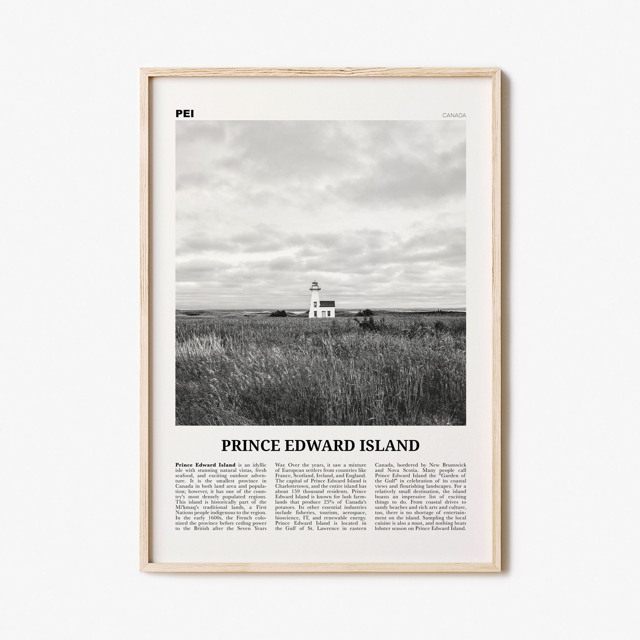 Prince Edward Island Print Black and White Prince Edward - Etsy