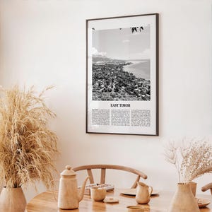 East Timor Print Black and White, East Timor Wall Art, East Timor ...