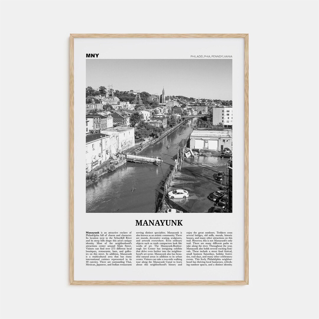 Manayunk Print Black and White, Manayunk Wall Art, Manayunk Poster ...