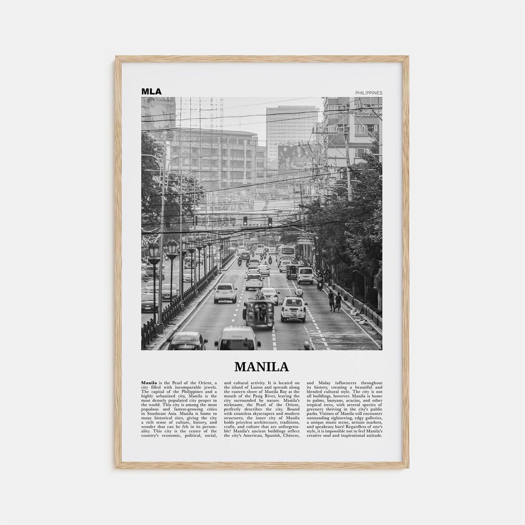 Manila Druck Schwarzweiß Nr. 1, Manila Wandkunst, Manila Poster, Manila ...