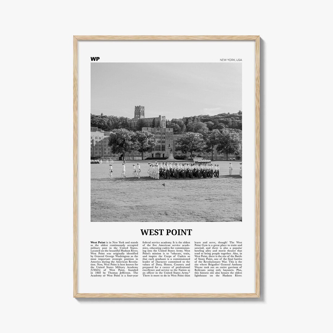 West Point Poster Print Black and White, New York Wall Art, USA ...