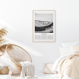 Svalbard Print Black and White, Svalbard Wall Art, Svalbard Poster ...