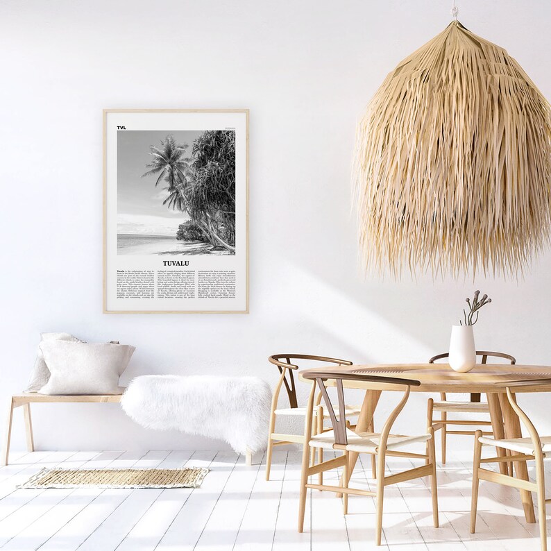 Tuvalu Print Black and White Tuvalu Wall Art Tuvalu Poster - Etsy