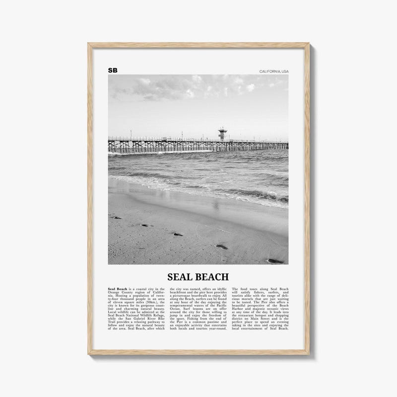Seal Beach Posters - Etsy UK