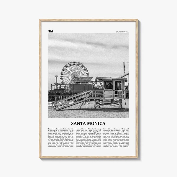Santa Monica Poster - Etsy
