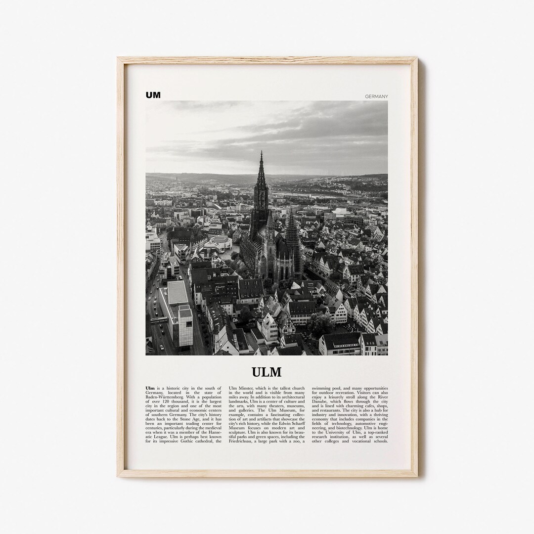 Ulm Print Black and White, Ulm Wall Art, Ulm Poster, Ulm Photo, Ulm ...