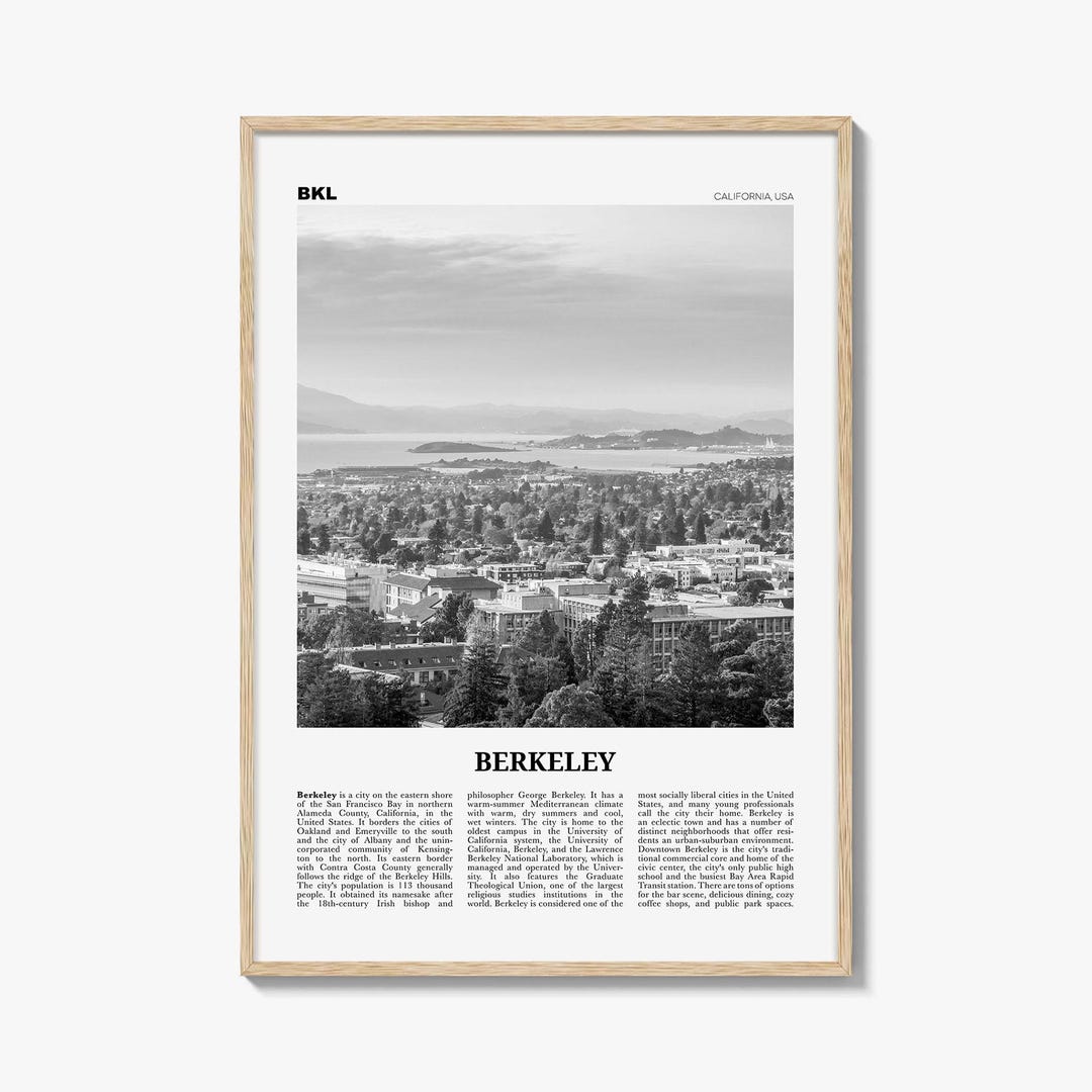 Berkeley Print Black and White, Berkeley Wall Art, Berkeley Poster ...