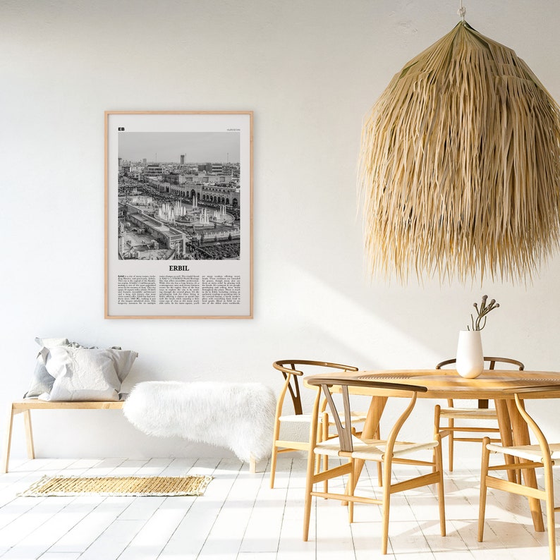 Erbil Print Black and White Erbil Wall Art Erbil Poster | Etsy