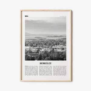 Berkeley Print Black and White, Berkeley Wall Art, Berkeley Poster ...