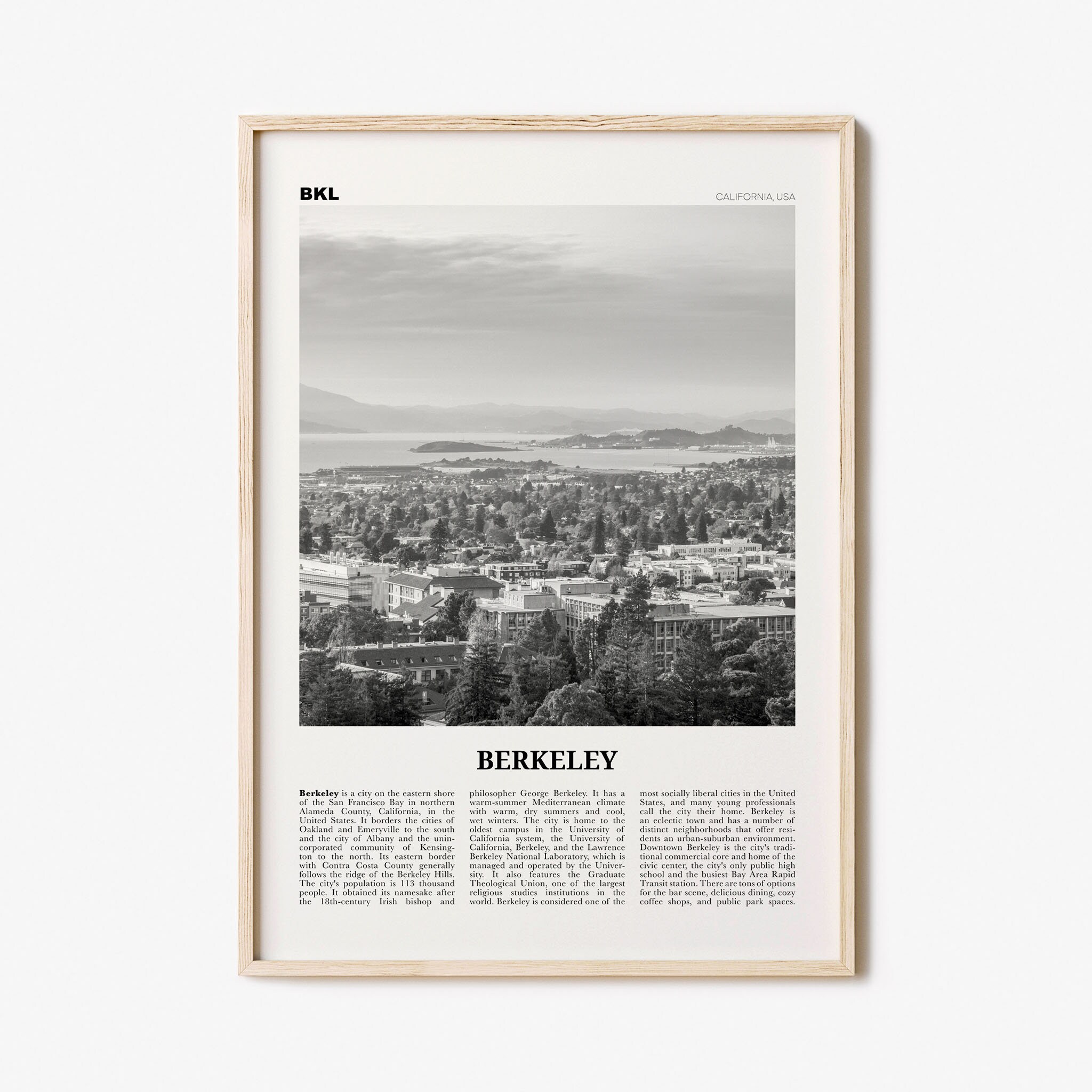 Berkeley Print Black and White Berkeley Wall Art Berkeley - Etsy