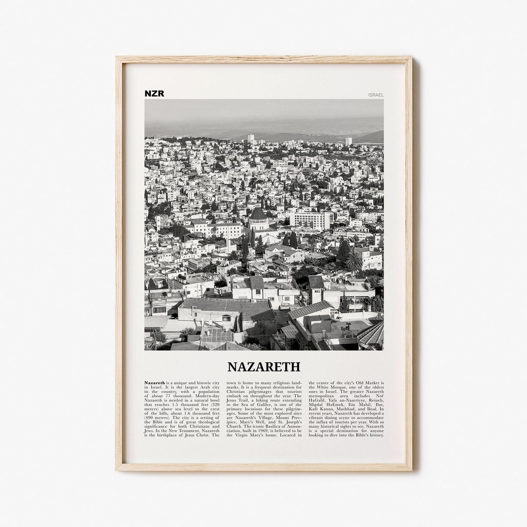 Nazareth Print Black and White No 1, Nazareth Wall Art, Nazareth Poster ...