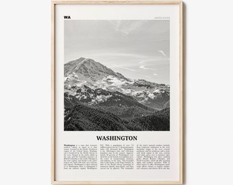 Washington State Poster - Etsy