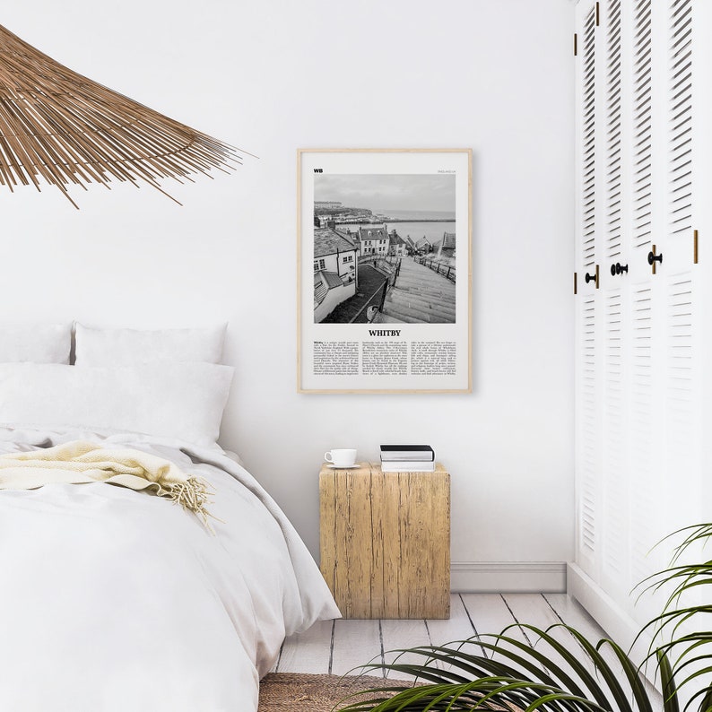 Whitby Print Black and White Whitby Wall Art Whitby Poster - Etsy